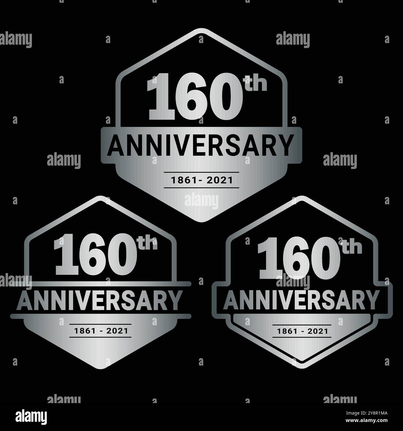 160 years anniversary celebration logotype. 160th anniversary logo ...