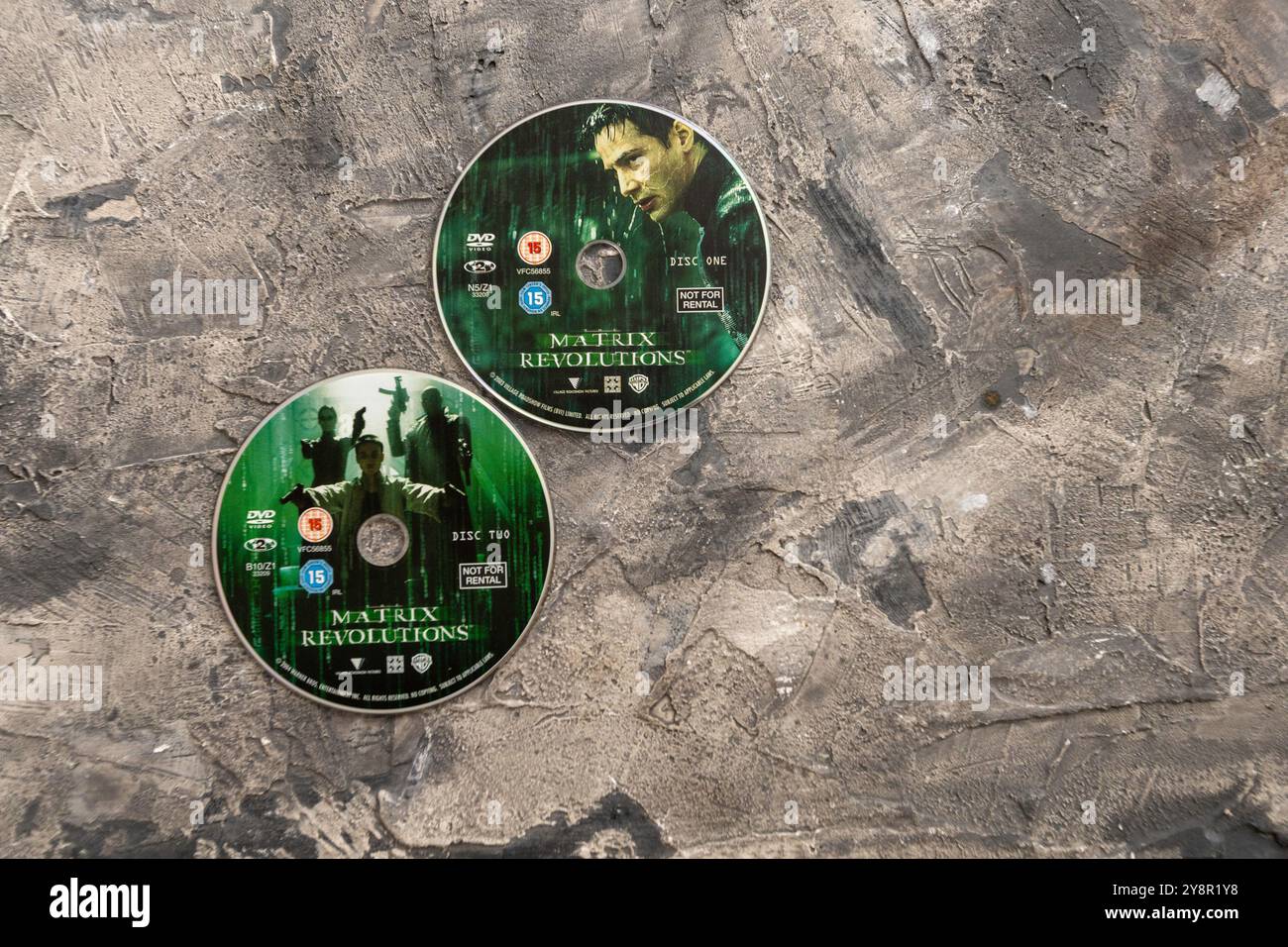 Third in the series Matrix Revolutions on DVD with a very green and ...