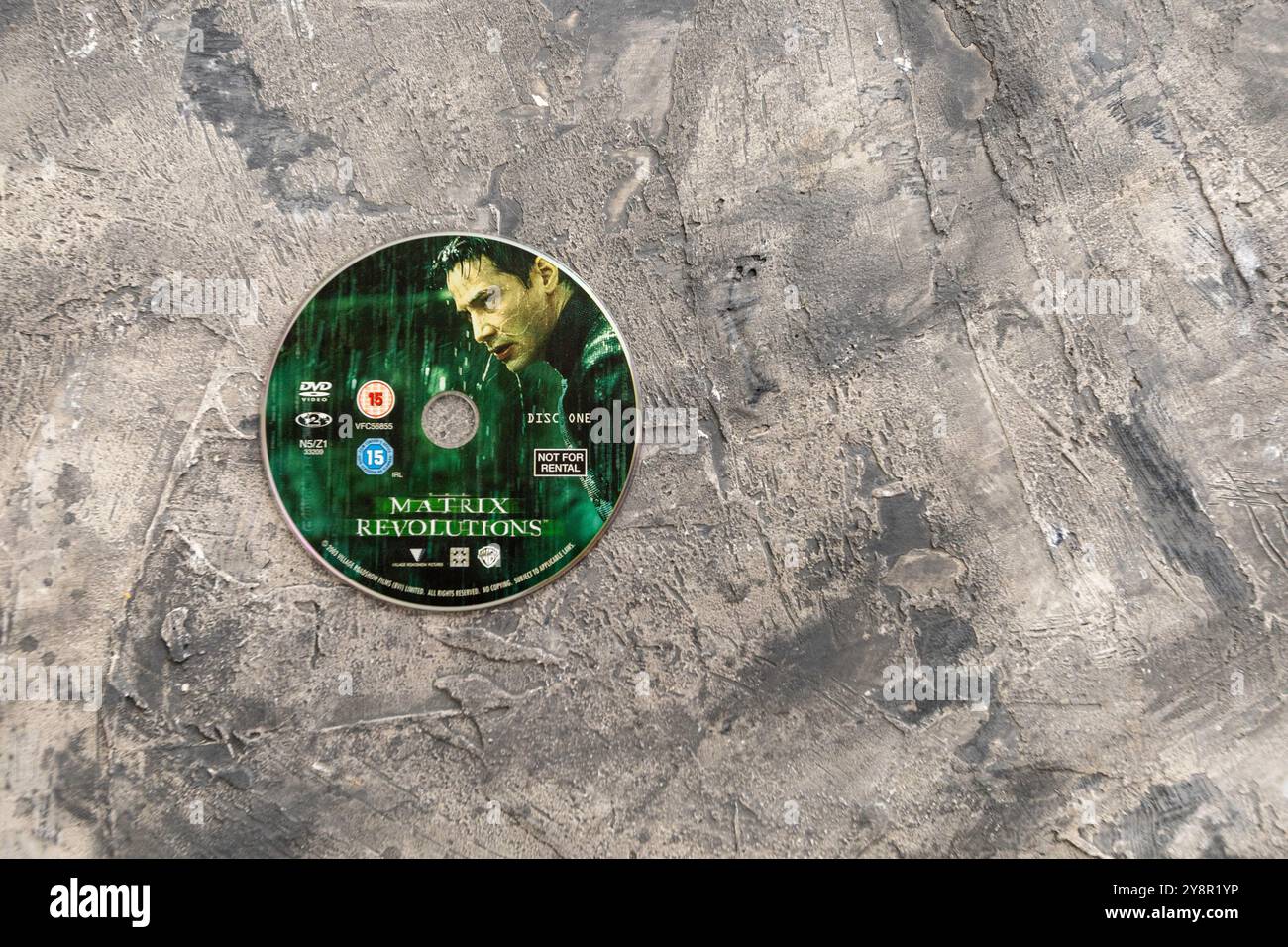 Third in the series Matrix Revolutions on DVD with a very green and ...