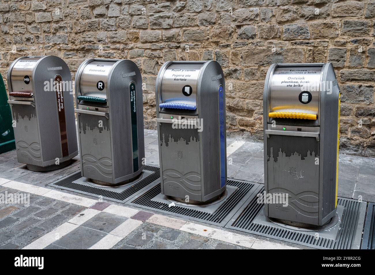 Pamplona recycling bins hi-res stock photography and images - Alamy