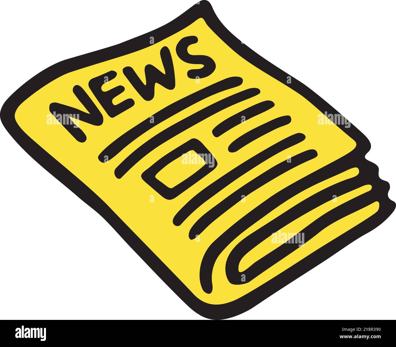 Doodle newspaper icon or logo, hand drawn with ink pen Stock Vector ...