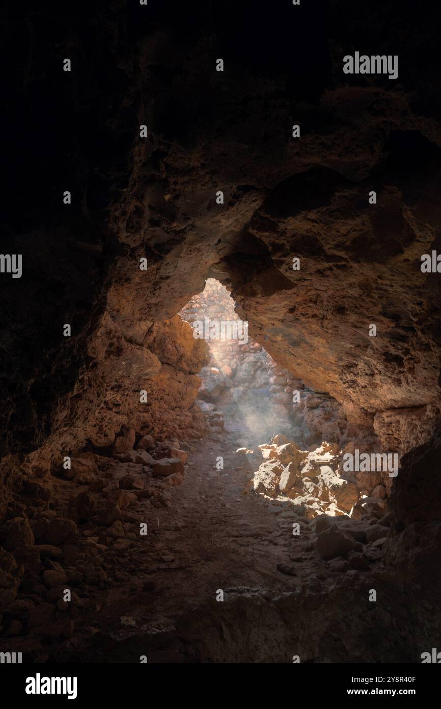 Dimly lit cave interior hi-res stock photography and images - Alamy