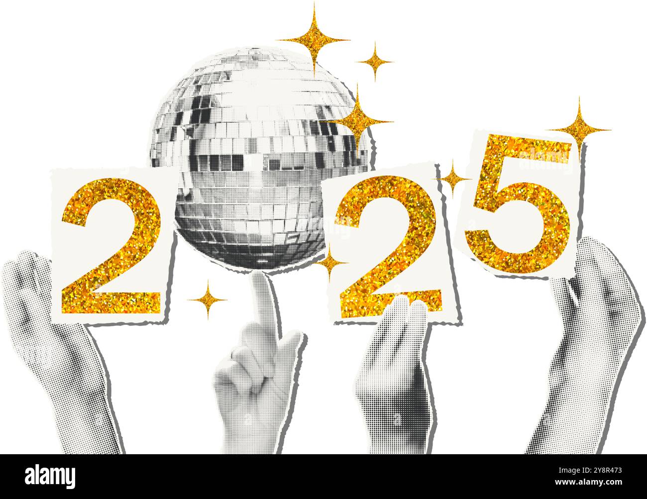 New year banner collage Cut Out Stock Images & Pictures - Alamy