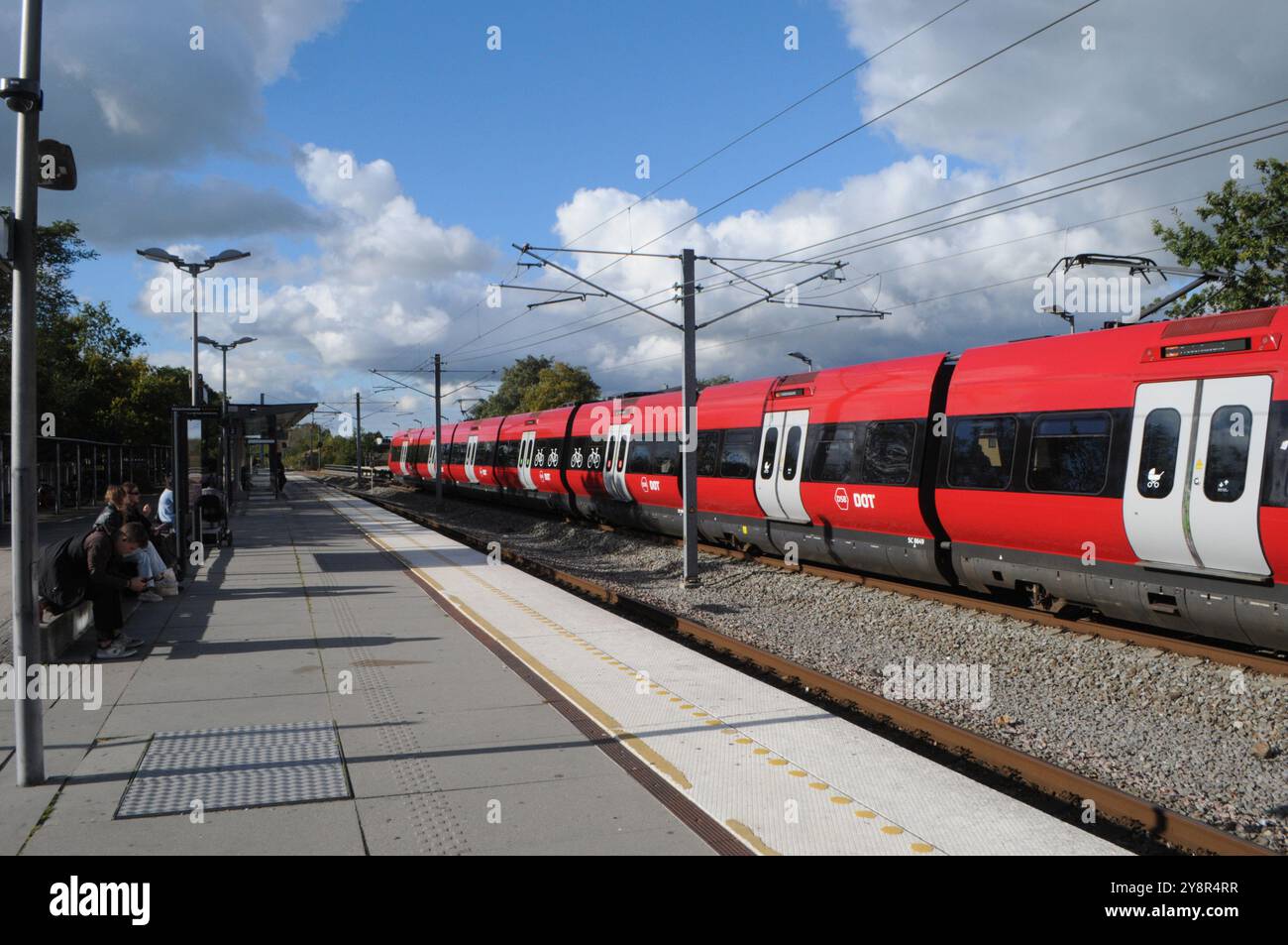Copenhagen/ DenmarK/ 06 October 2024/Danish local dsb public train ...