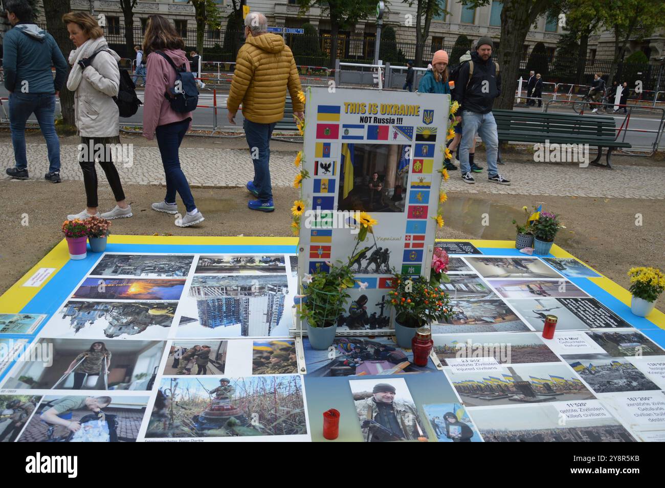 Berlin, Germany - October 3, 2024 - Solidarity with Ukraine memorial in ...