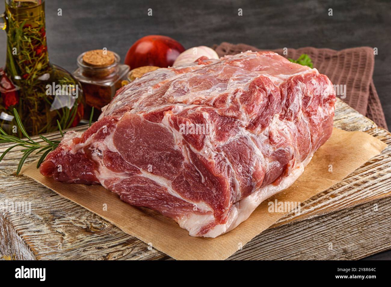 Raw fresh pork neck meat for cooking Stock Photo - Alamy