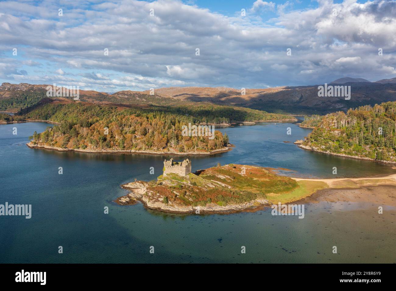 Tioram Castle, Loch Moidart, Lochaber, Scotland, UK Stock Photo - Alamy