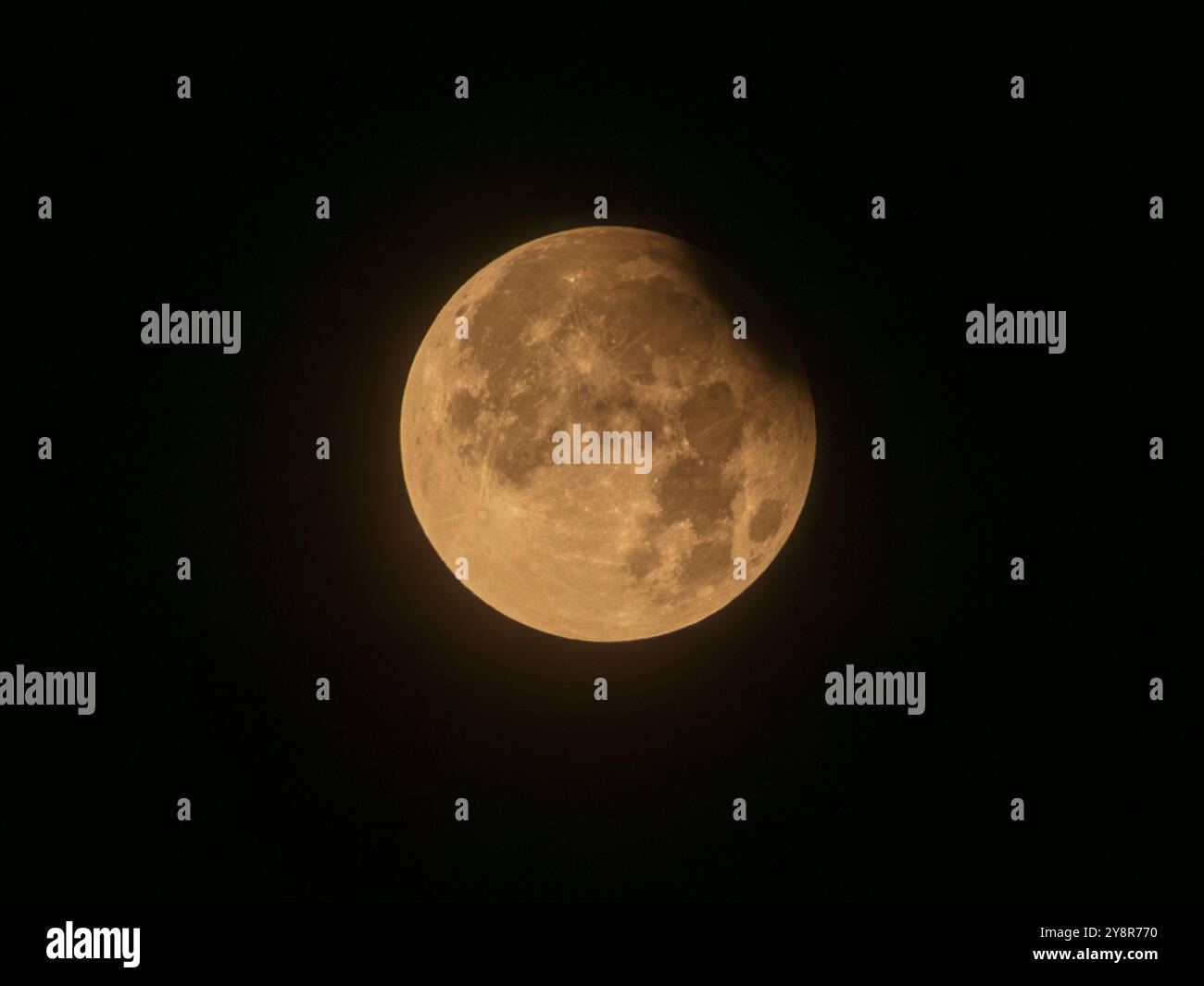 September 2024 partial lunar eclipse observed from Dublin Stock Photo ...