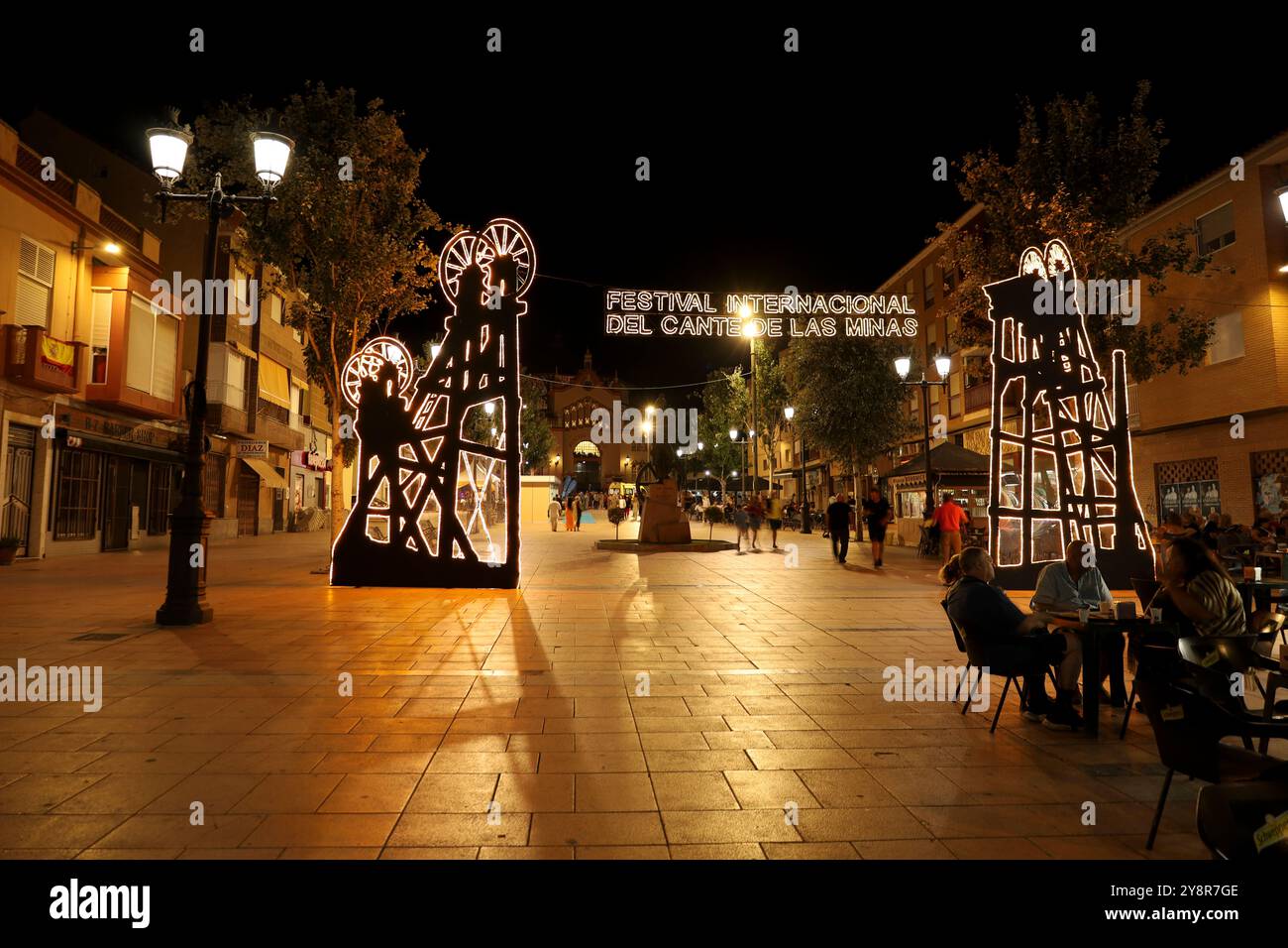 La Union, Cartagena, Spain- August 8, 2024: Decoration of Joaquin Costa ...