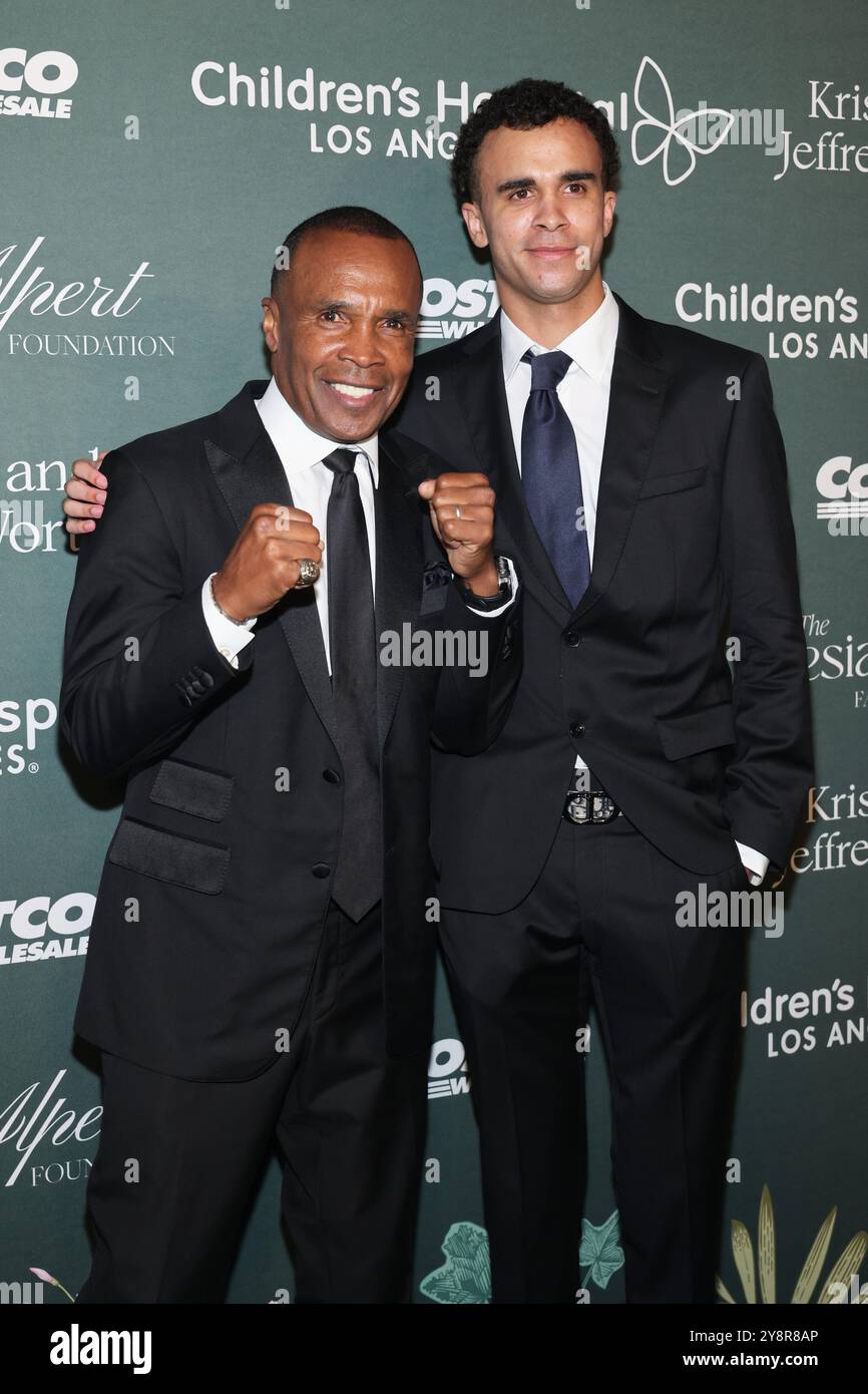 Los Angeles, USA. 06th Oct, 2024. Sugar Ray Leonard and Daniel Leonard ...