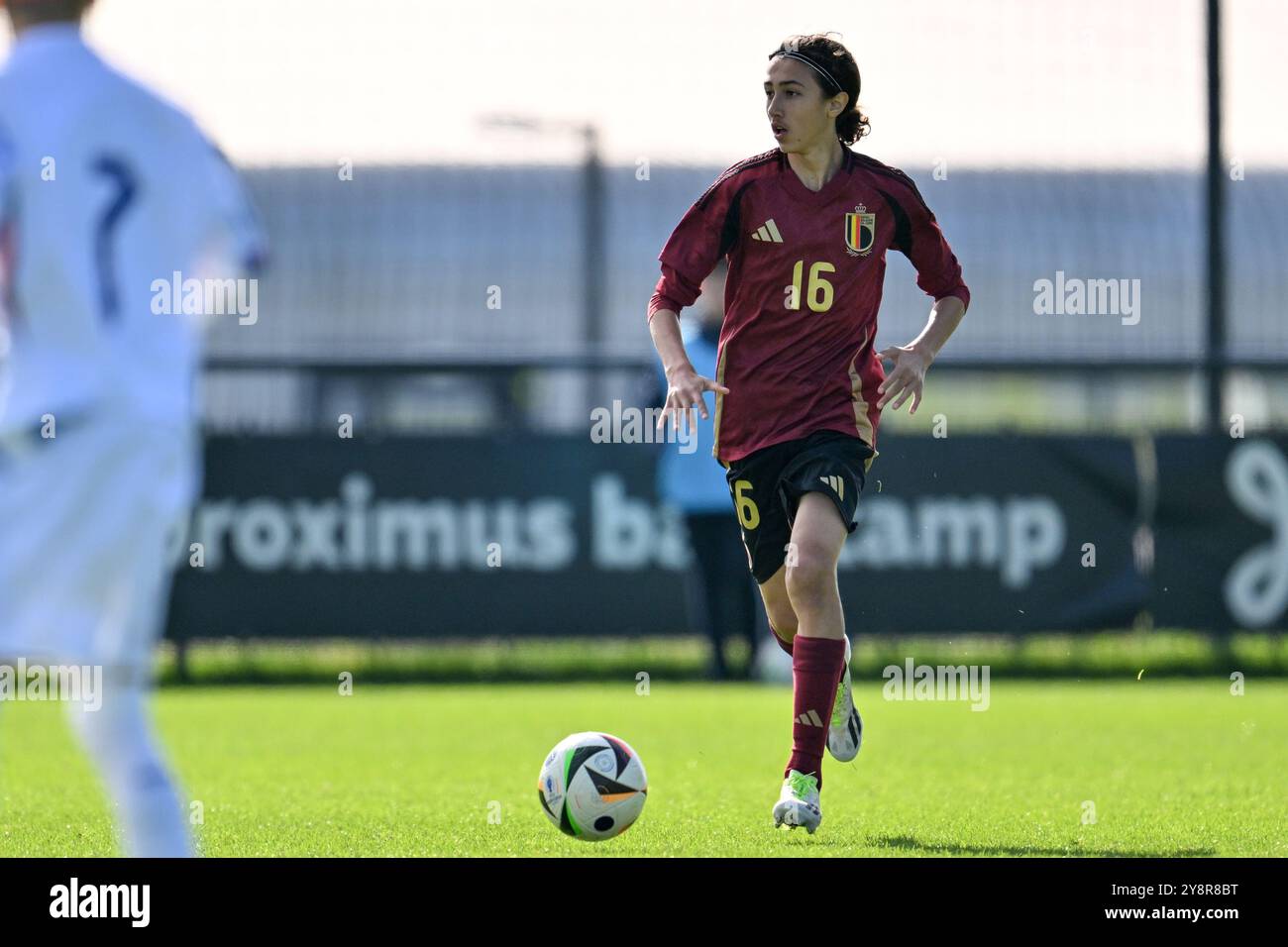 Tubize, Belgium. 06th Oct, 2024. Kerim Gulmus (16) of Belgium pictured ...