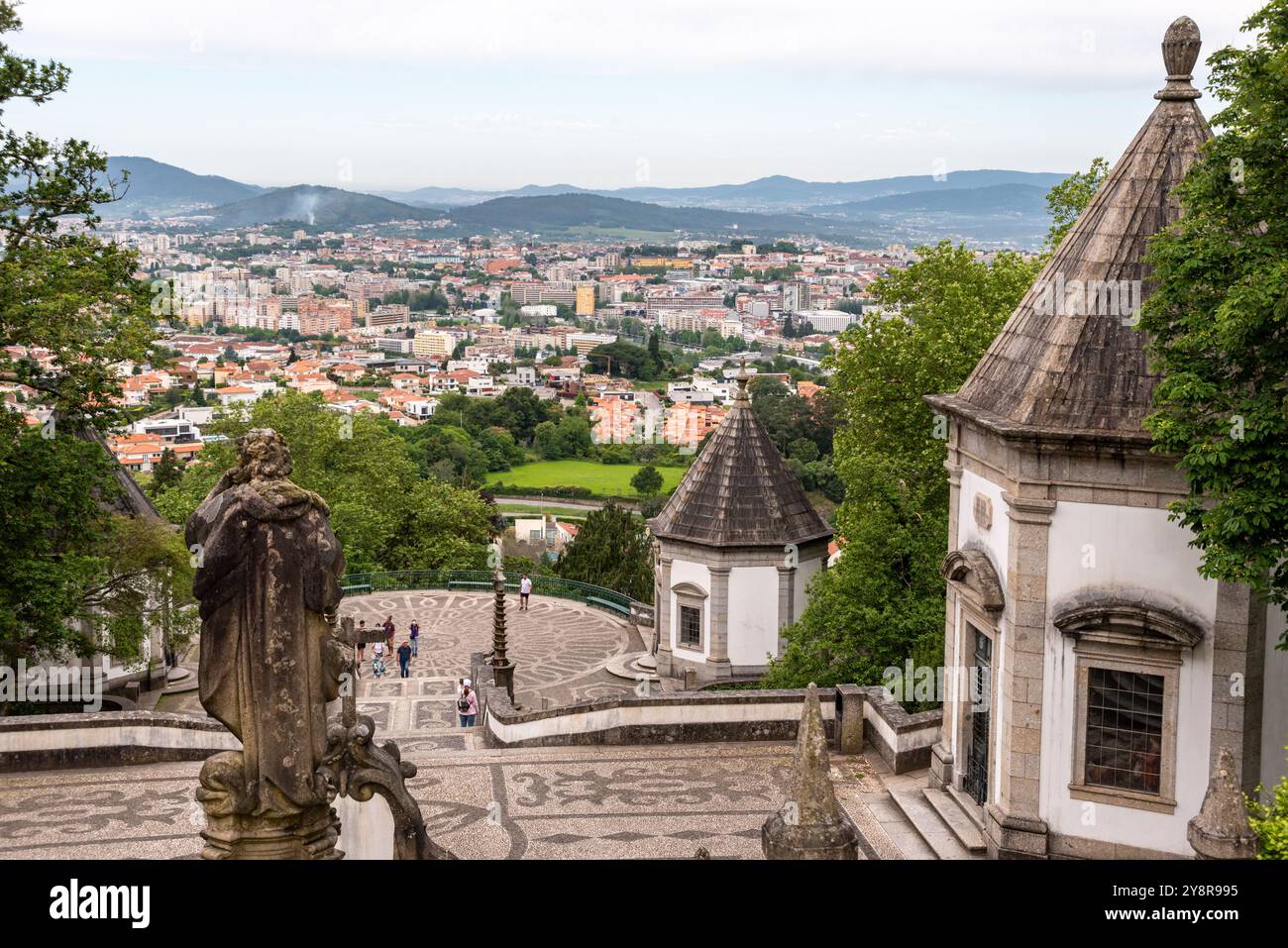 Chapels at the famous baroque stairway of basilica Bom Jesus do Monte ...