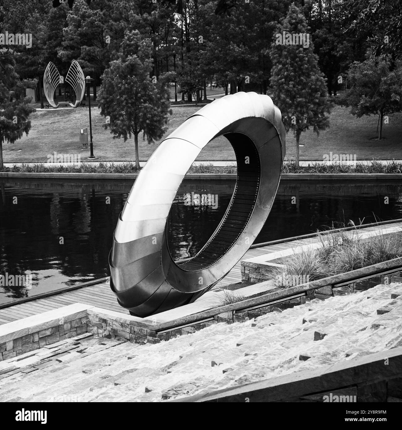 Work art in park Black and White Stock Photos & Images - Alamy