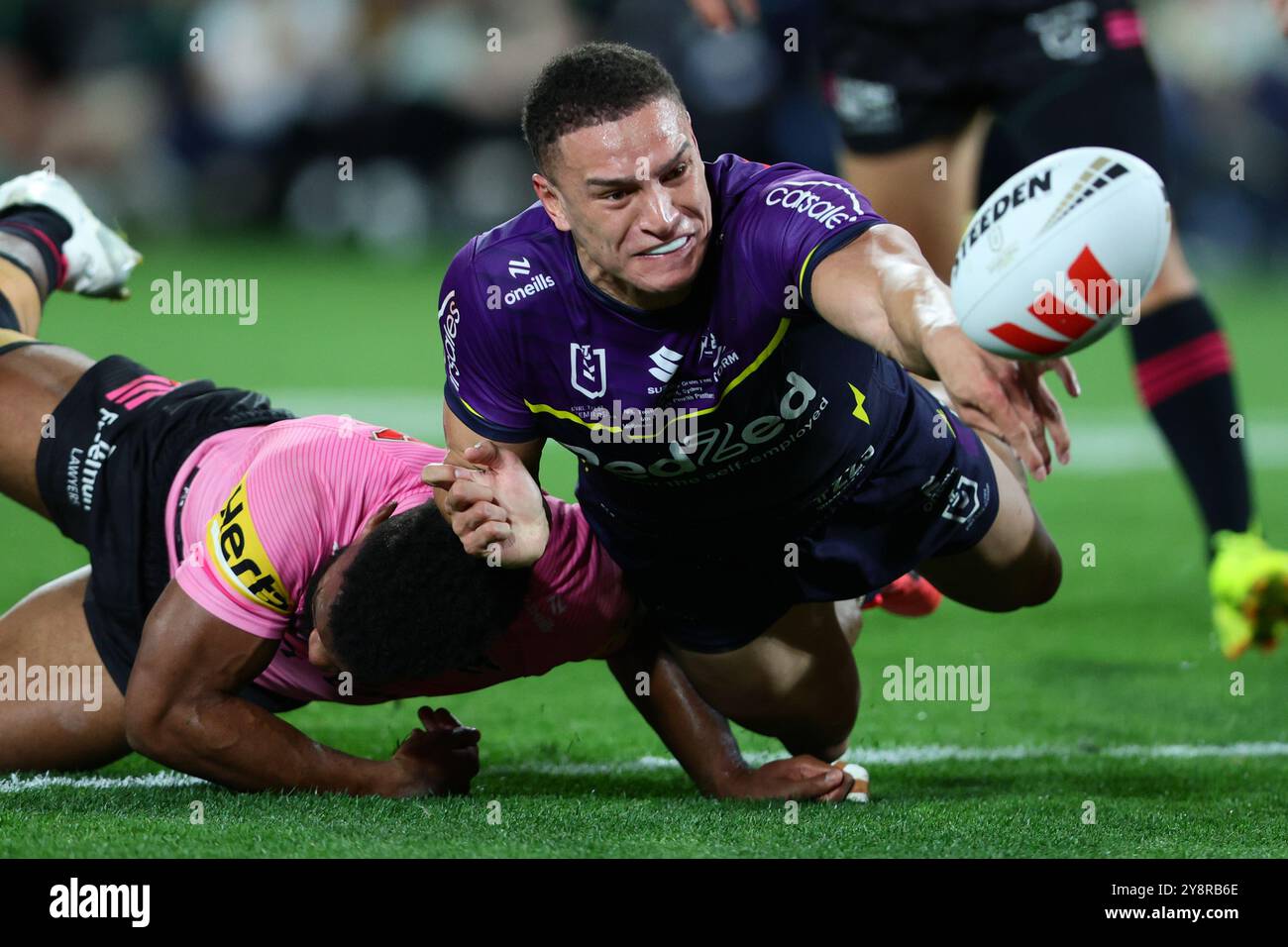Sydney, Australia, 6 October, 2024. William Warbrick of the Storm ...