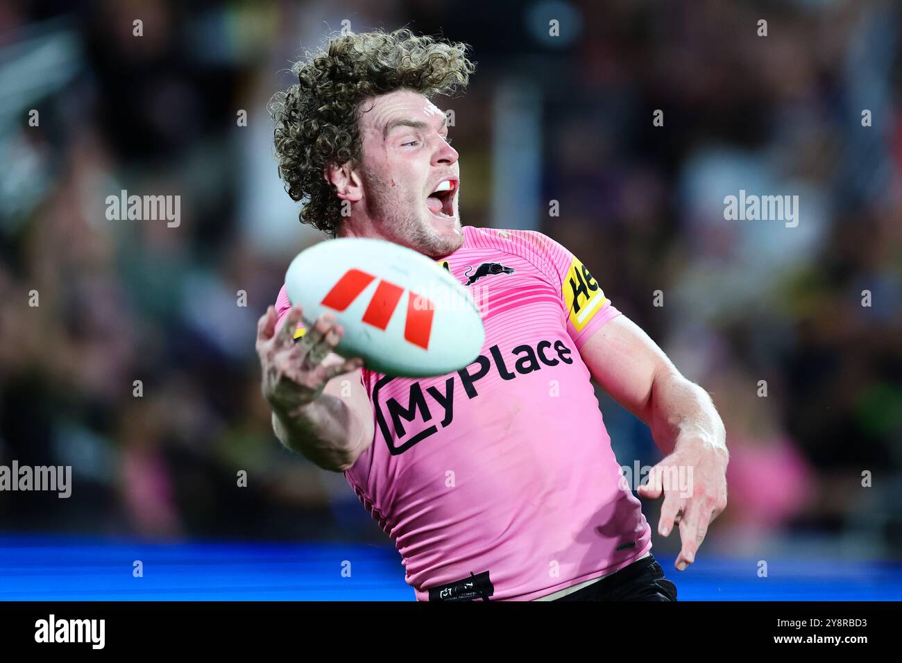 Sydney, Australia, 6 October, 2024. Liam Martin of the Panthers reacts ...