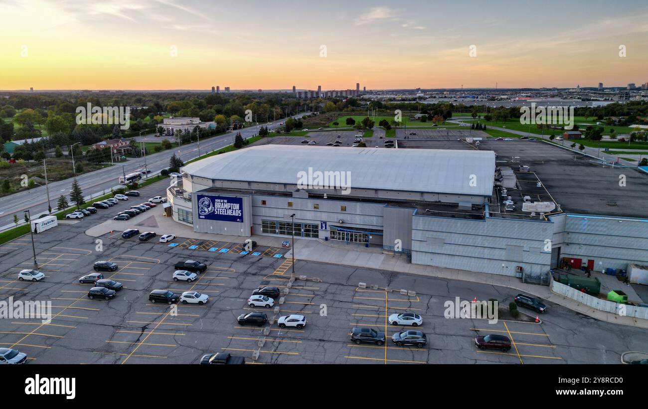 Brampton, Canada. 5th October, 2024. CAA Centre aerial view, The new ...
