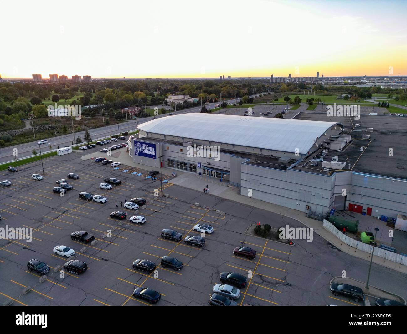 Brampton, Canada. 5th October, 2024. CAA Centre aerial view, The new ...