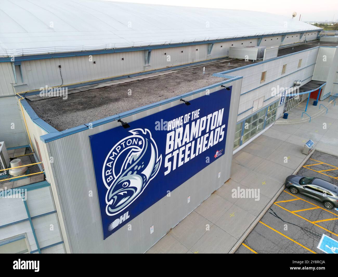 Brampton, Canada. 5th October, 2024. CAA Centre aerial view, The new ...