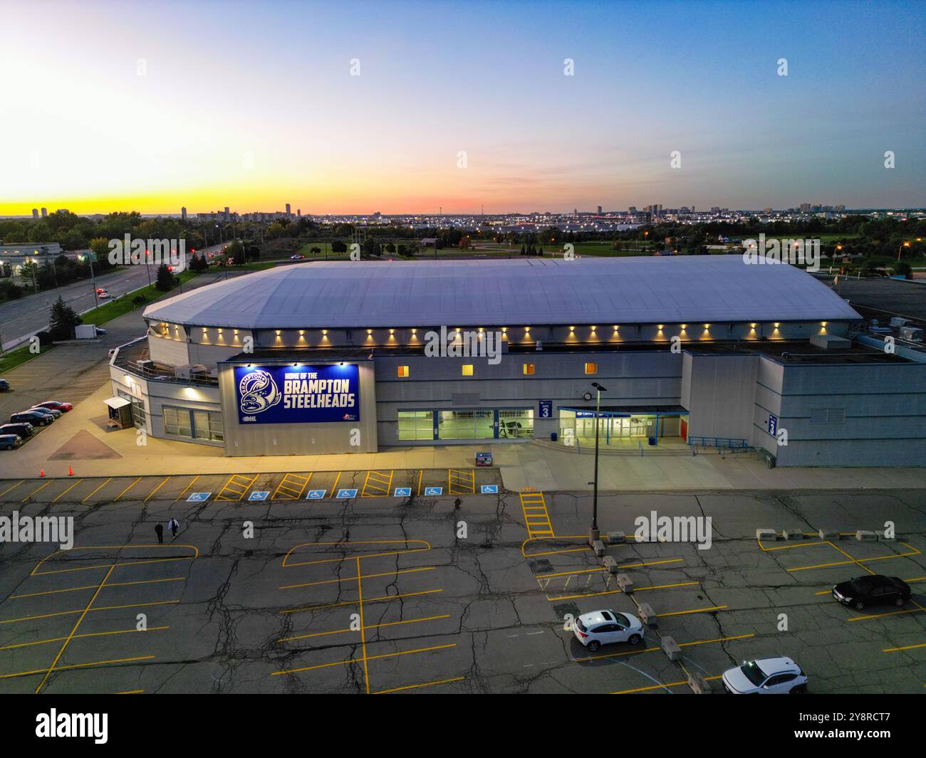 Brampton, Canada. 5th October, 2024. CAA Centre aerial view, The new ...