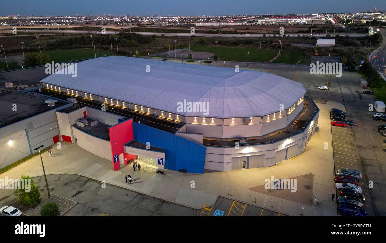 Brampton, Canada. 5th October, 2024. CAA Centre aerial view, The new ...