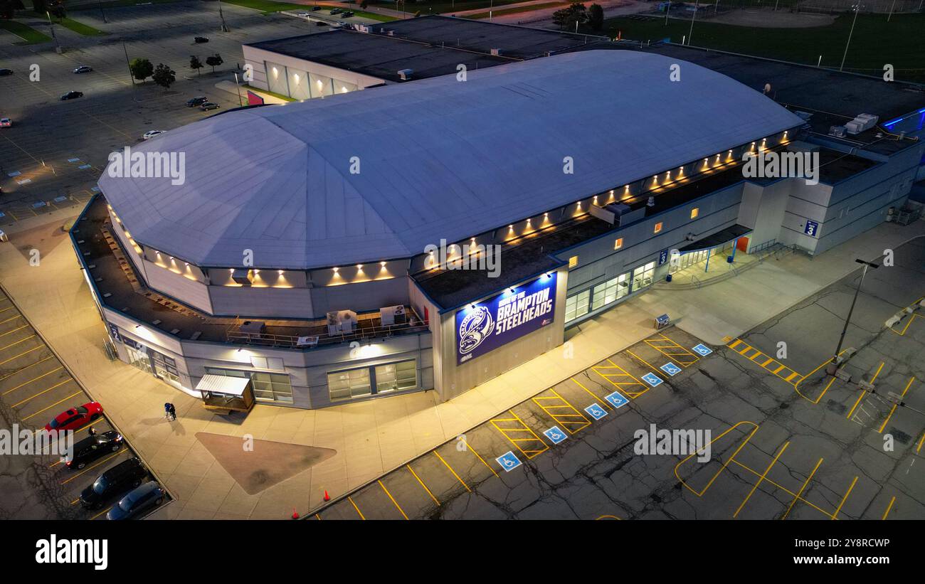 Brampton, Canada. 5th October, 2024. CAA Centre aerial view, The new ...