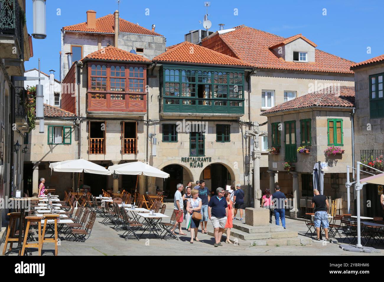 Plaza de la Leña, Pontevedra, Galicia, Spain Stock Photo - Alamy