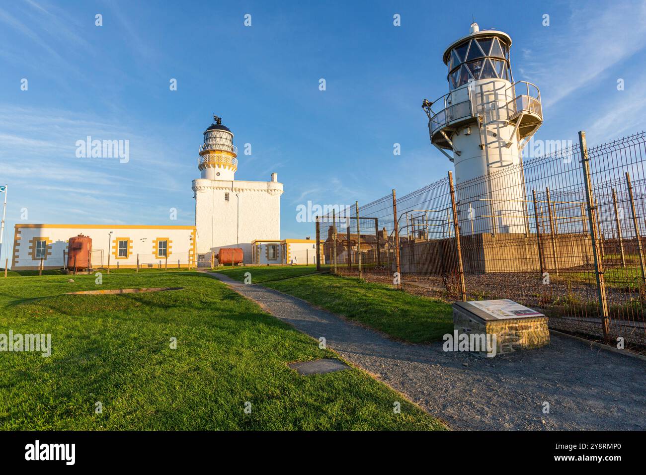 Kinnaird Head current lighthouse and the historical, Kinnaird Head ...
