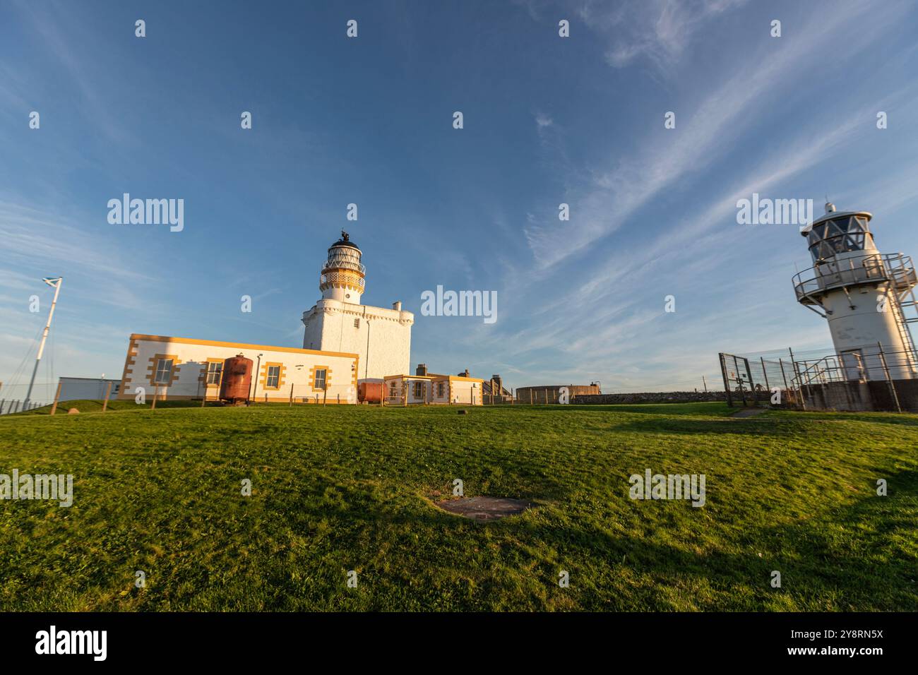 Kinnaird Head current lighthouse and the historical, Kinnaird Head ...