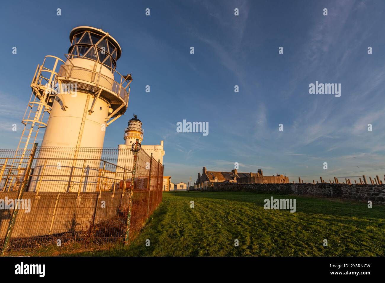 Kinnaird Head current lighthouse and the historical, Kinnaird Head ...