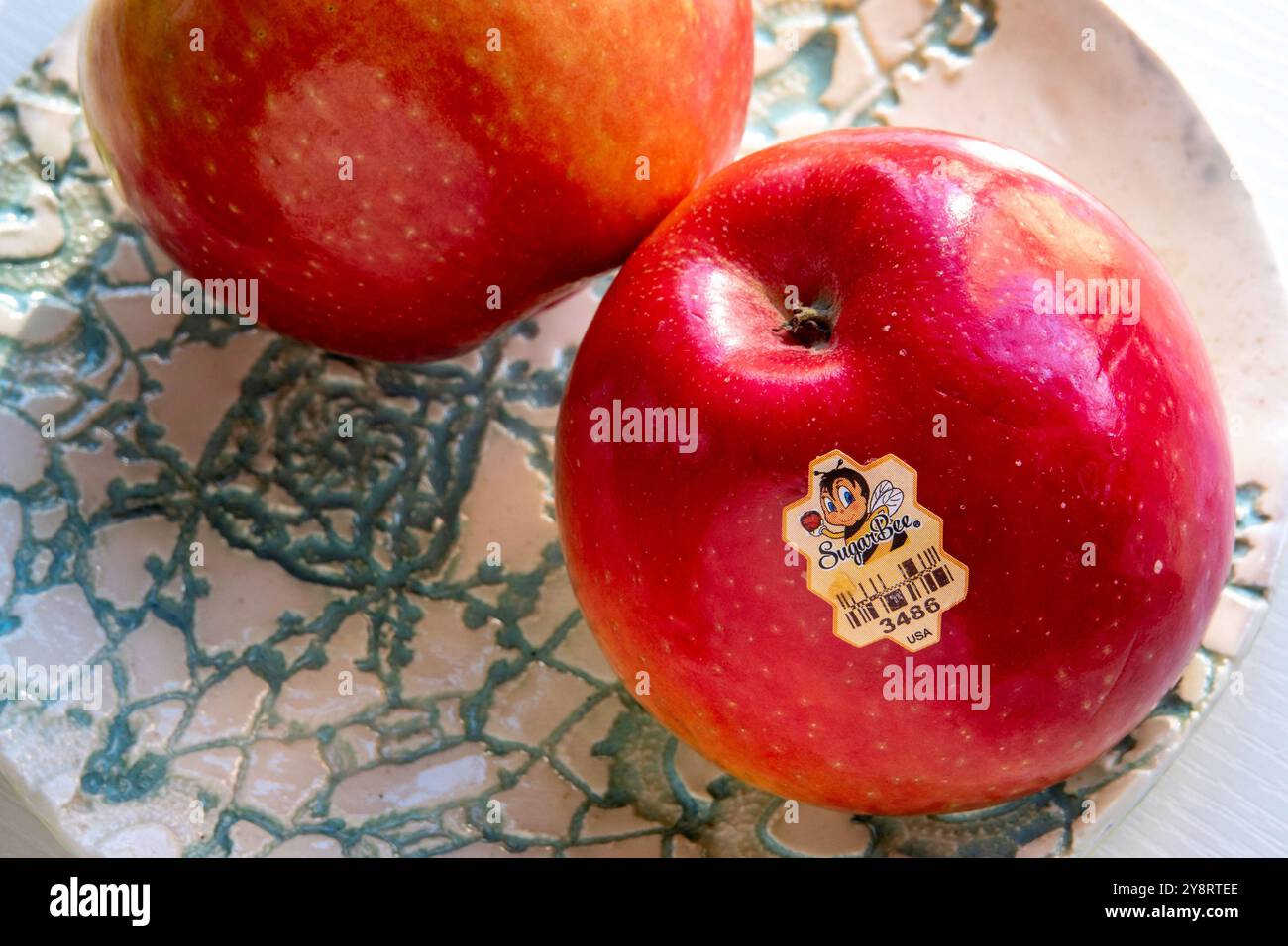 Close-up of Sugar Bee Ripe Red Apple, 2024, USA Stock Photo - Alamy