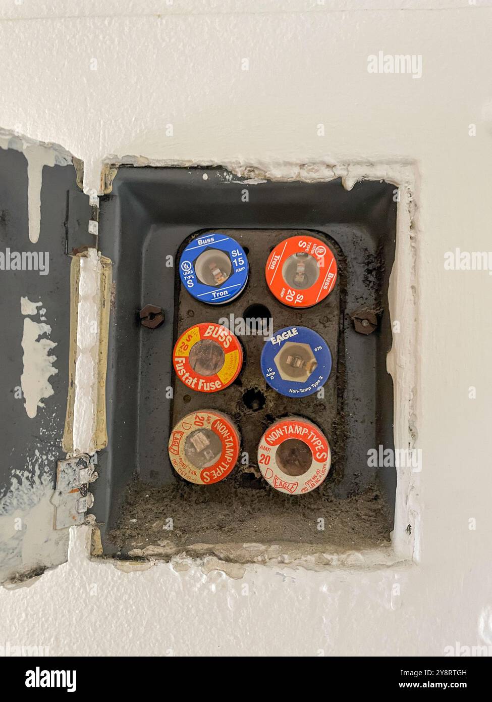 Old fuses fuse box american hi-res stock photography and images - Alamy