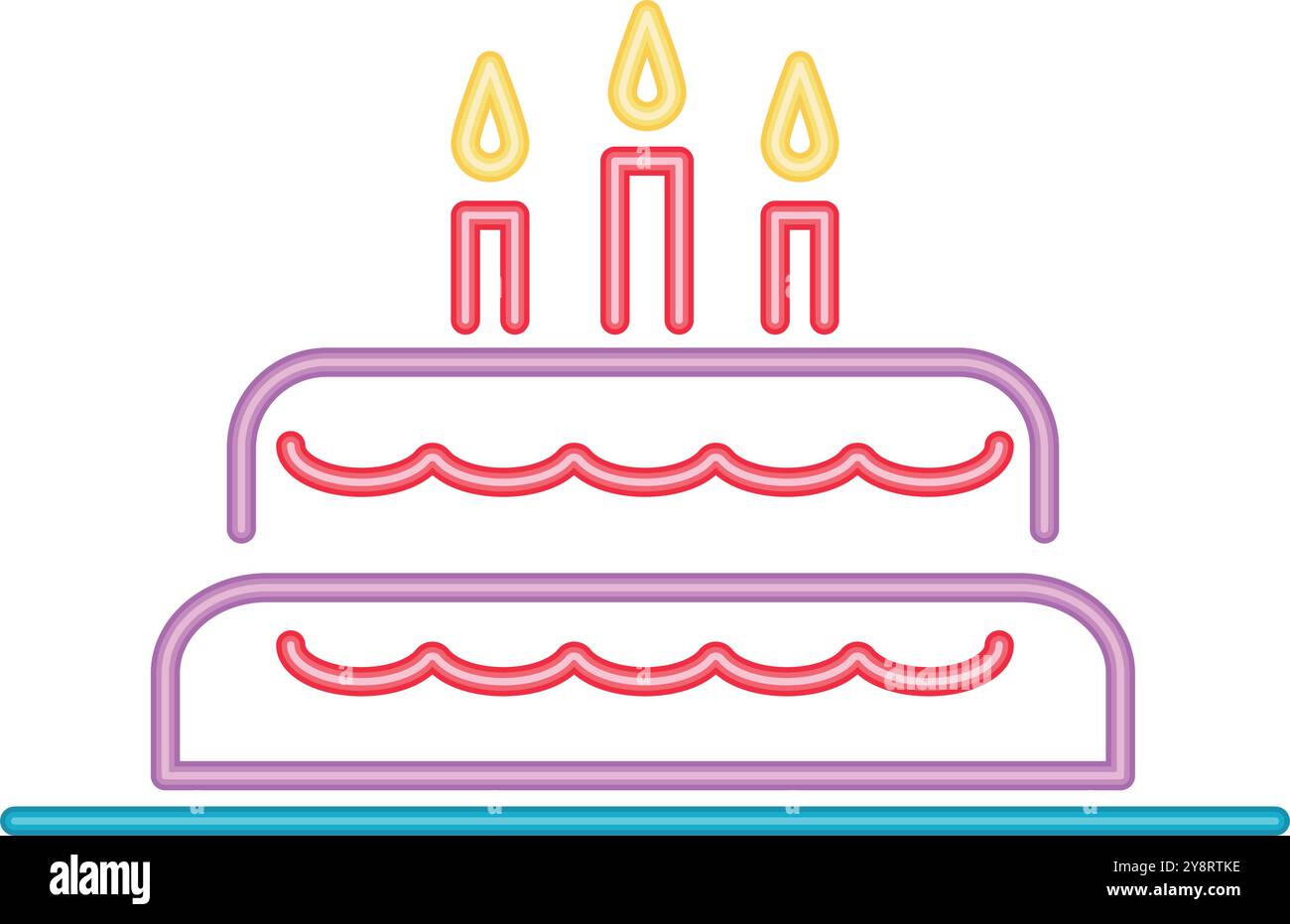 Neon party cake Cut Out Stock Images & Pictures - Alamy