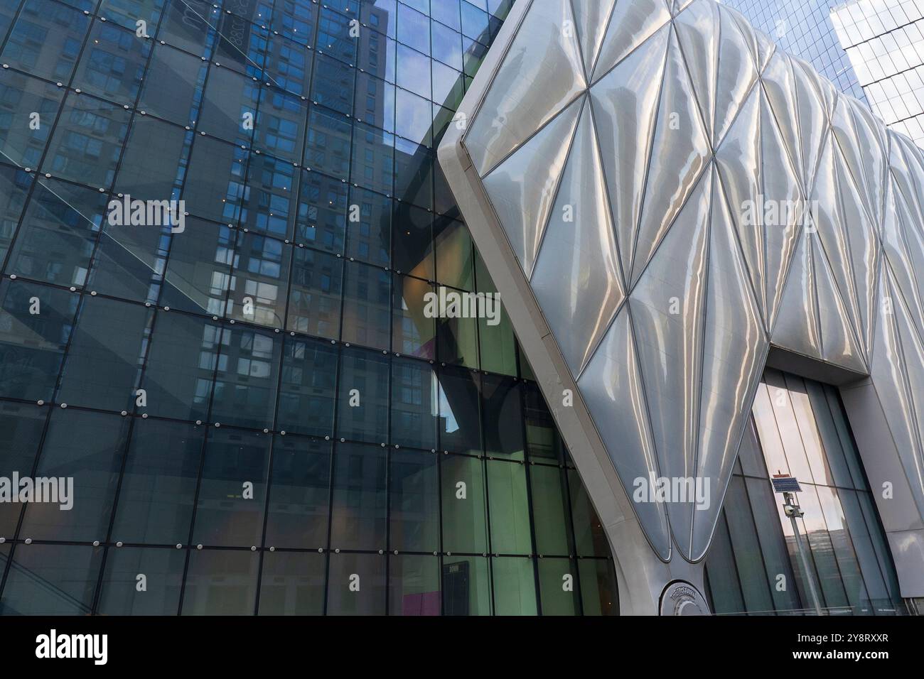 Detail, The Shed’s Bloomberg Building, a NYC cultural center, located ...