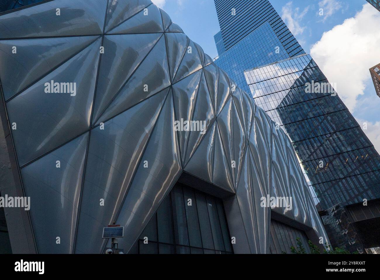 Detail, The Shed’s Bloomberg Building, a NYC cultural center, located ...