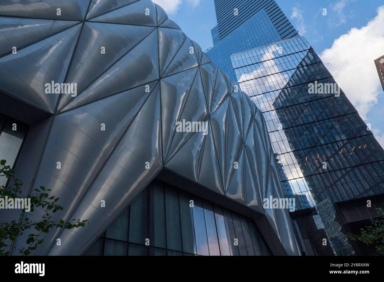 Detail, The Shed’s Bloomberg Building, a NYC cultural center, located ...