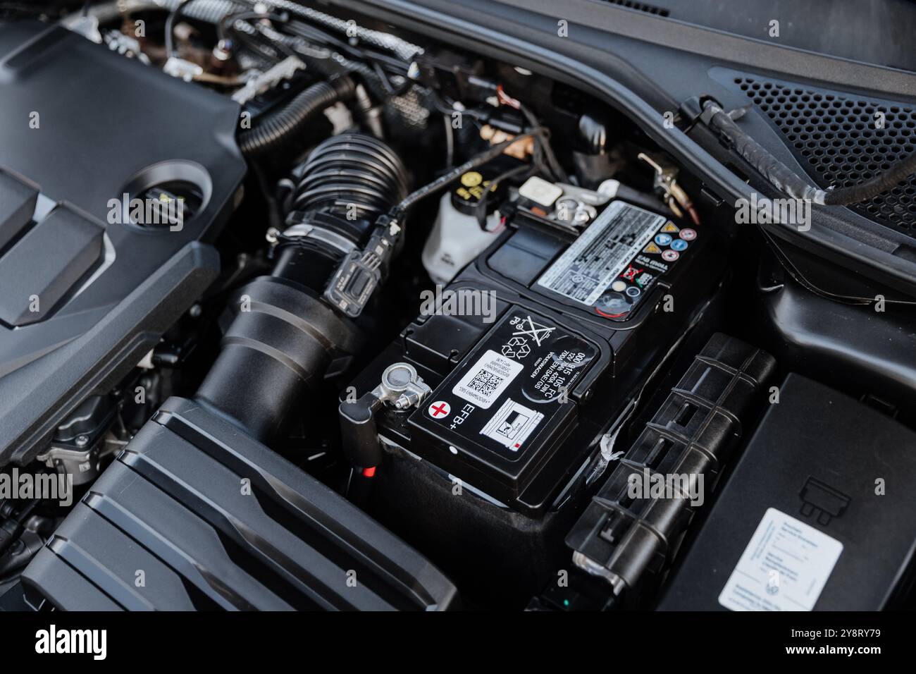 Vinnitsa, Ukraine - January 22, 2024 : Volkswagen Arteon engine bay ...