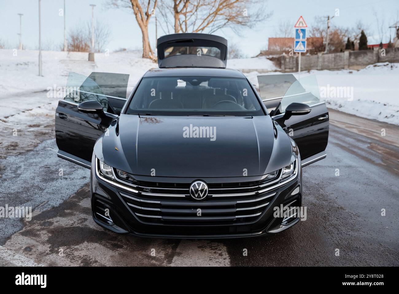 Vinnitsa, Ukraine - January 22, 2024 : Volkswagen Arteon front view ...