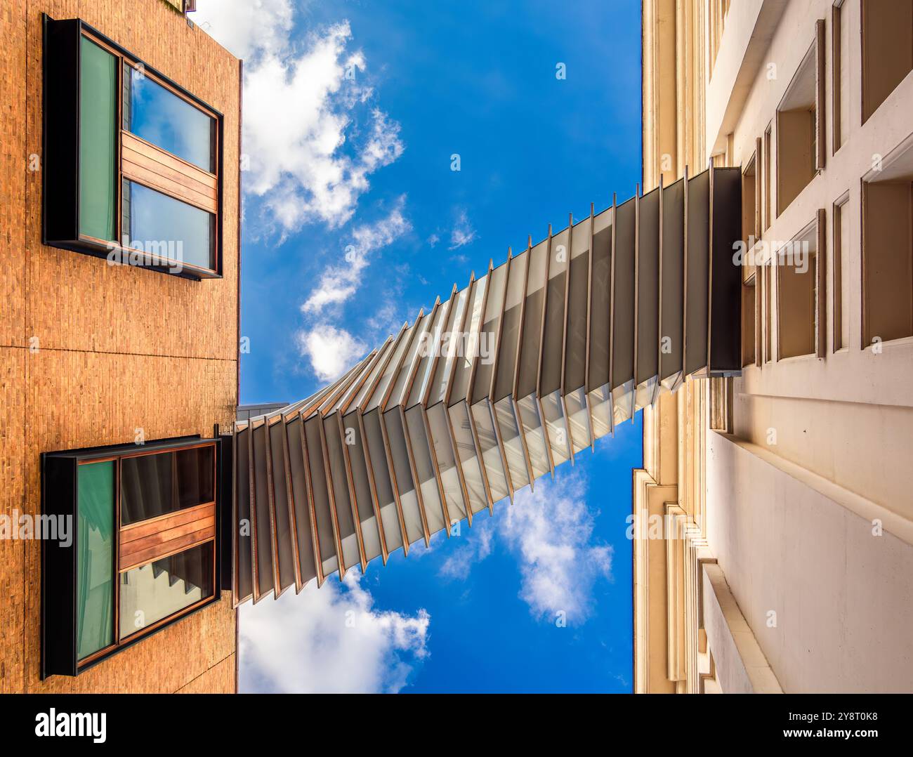 London, United Kingdom - June 25, 2024: The twisted bridge called the ...