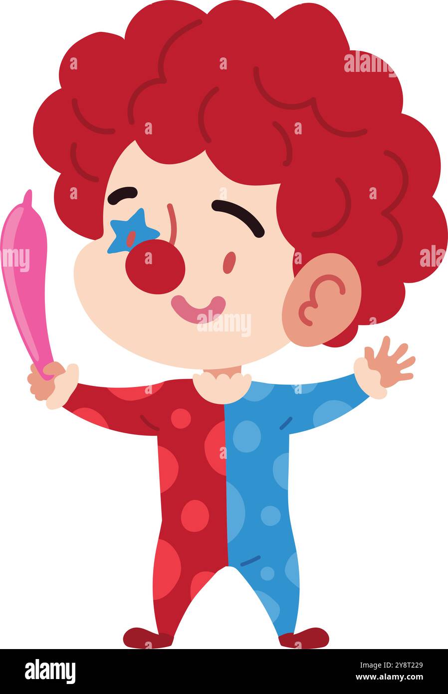 disguise boy with clown costume Stock Vector Image & Art - Alamy