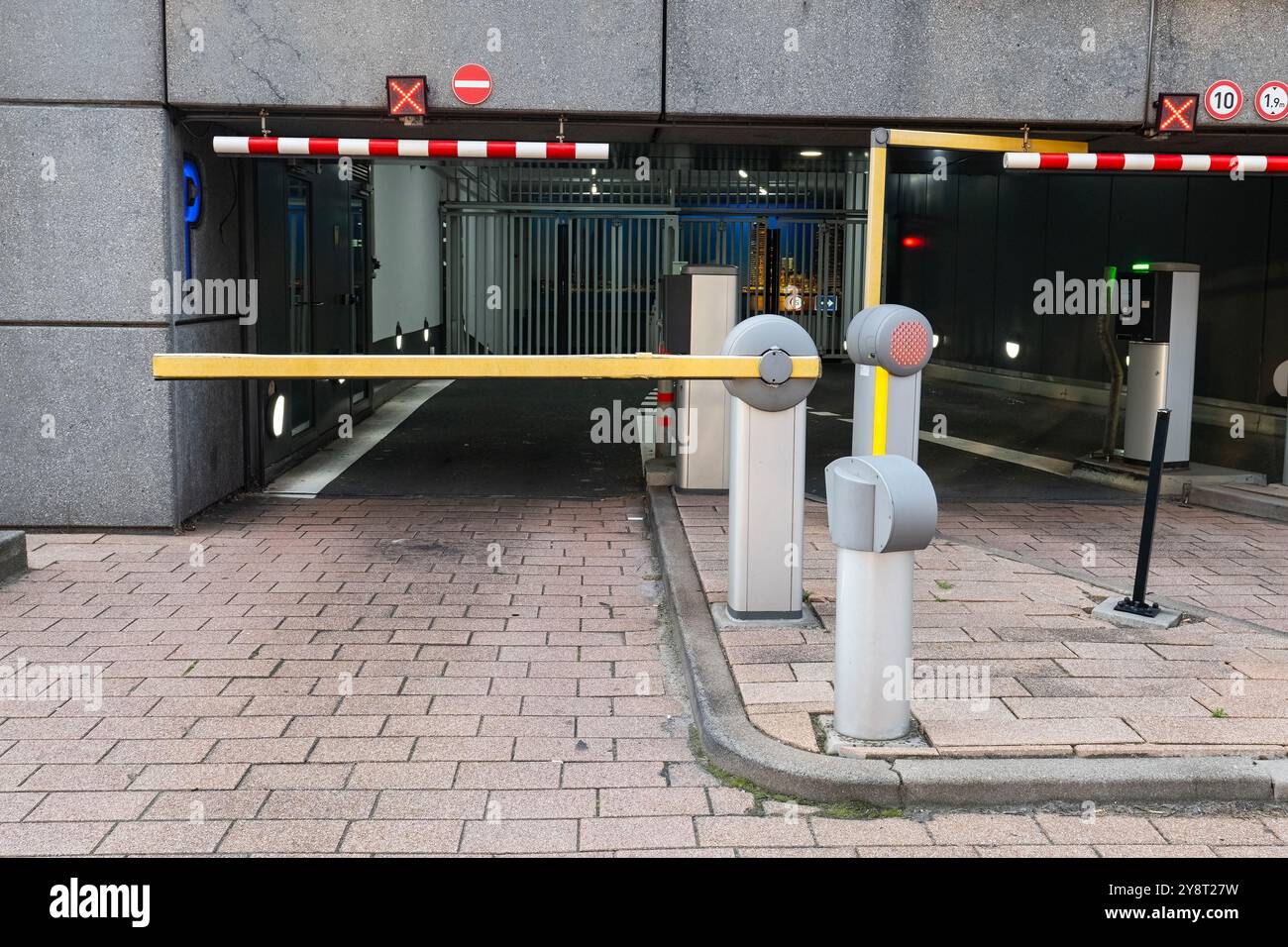 Car park entrance exit barrier hi-res stock photography and images - Alamy