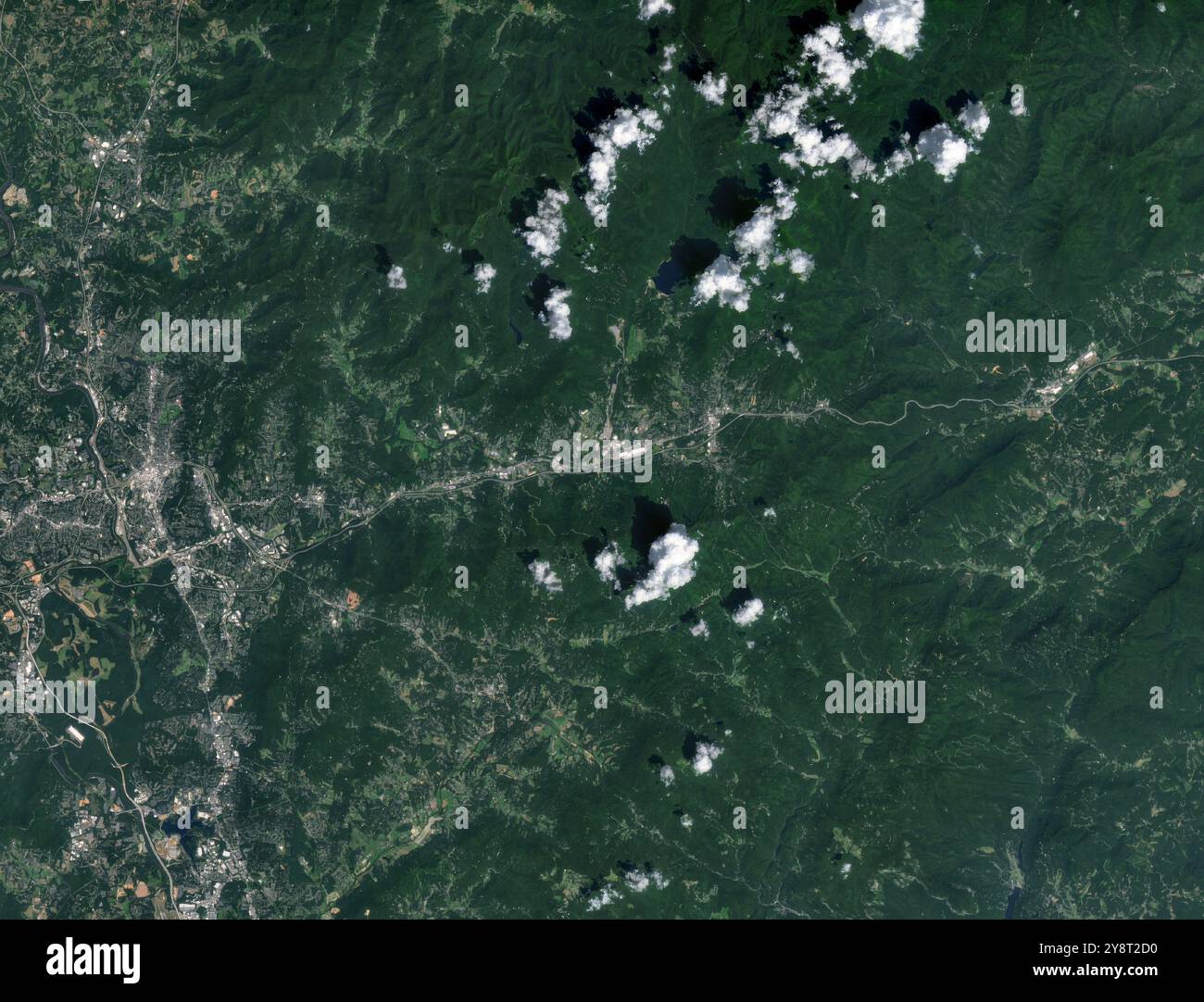 Hurricane helene asheville aerial hi-res stock photography and images ...