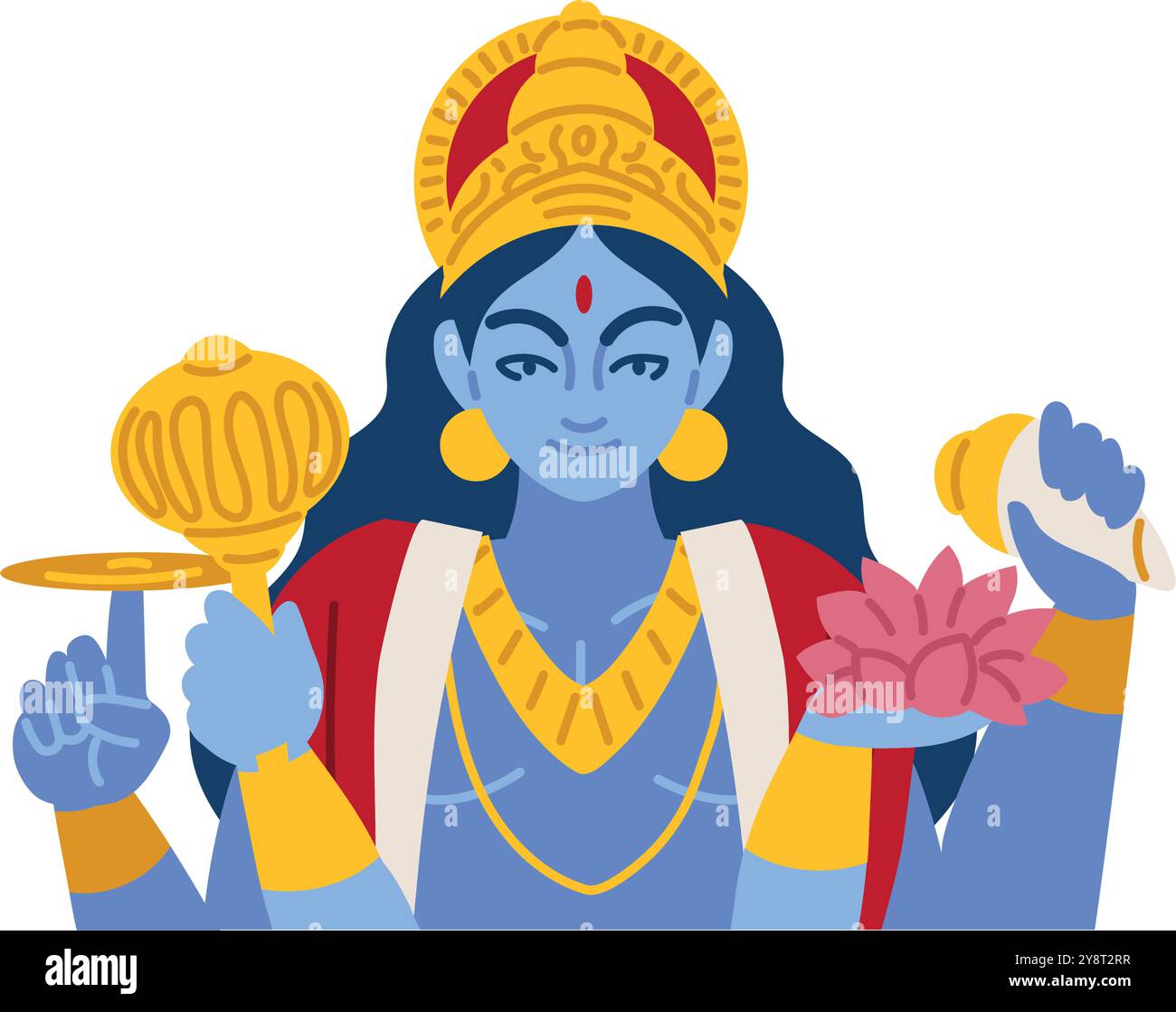 portrait of hindu god vishnu Stock Vector Image & Art - Alamy