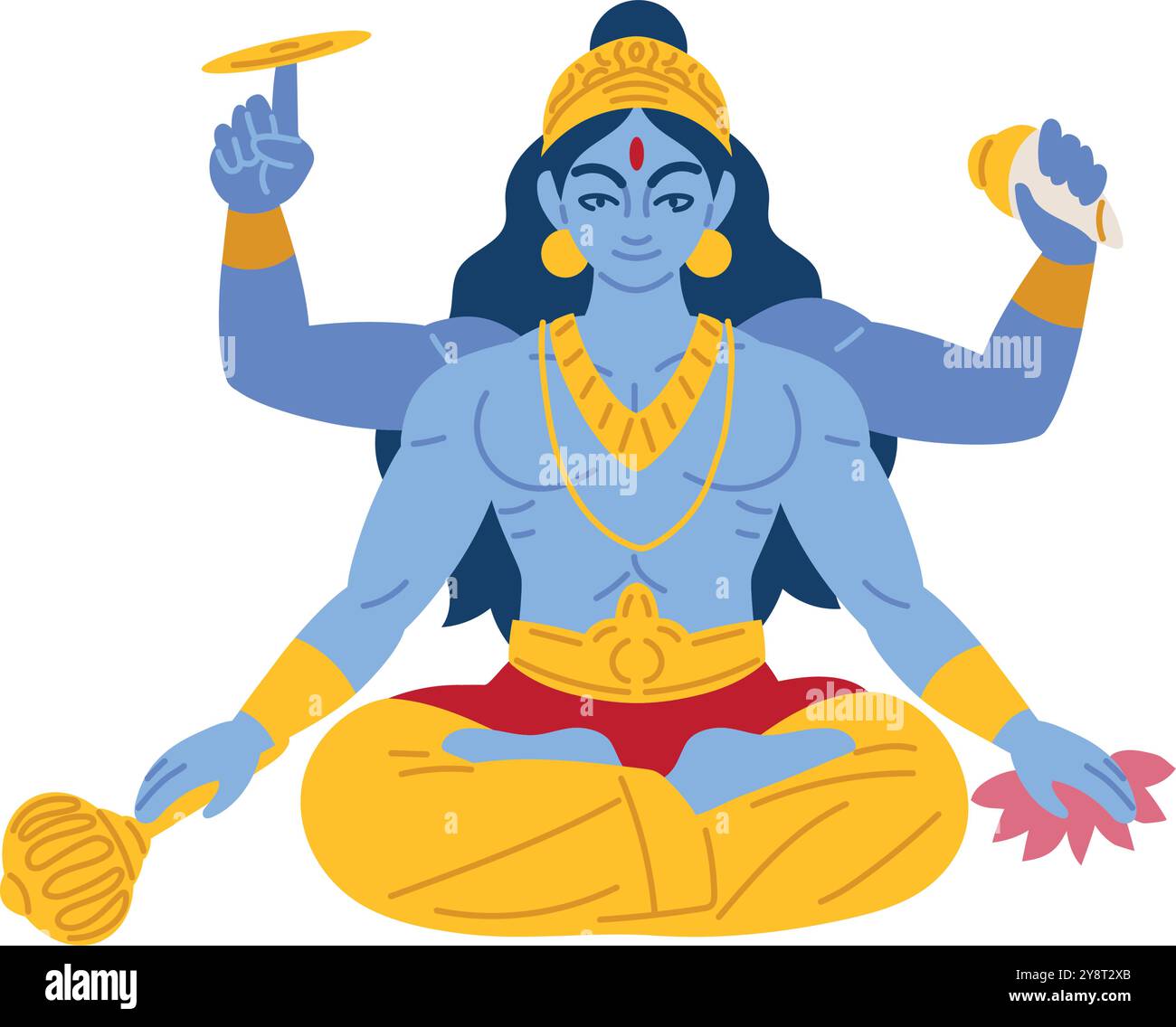 indian god vishnu in meditation Stock Vector Image & Art - Alamy
