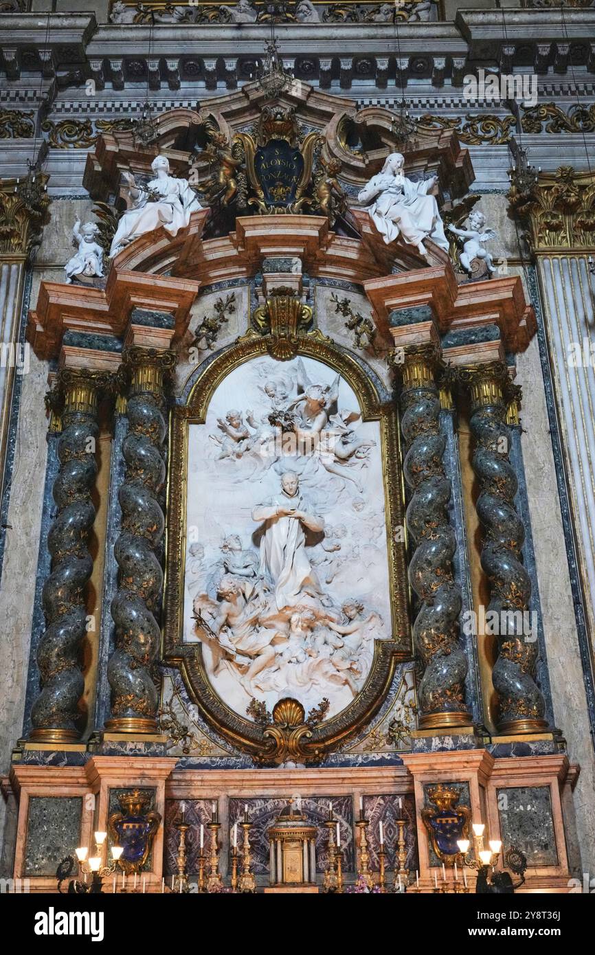 Fresco in the Church of St. Ignatius, Rome, Italy. Painted by Andrea ...