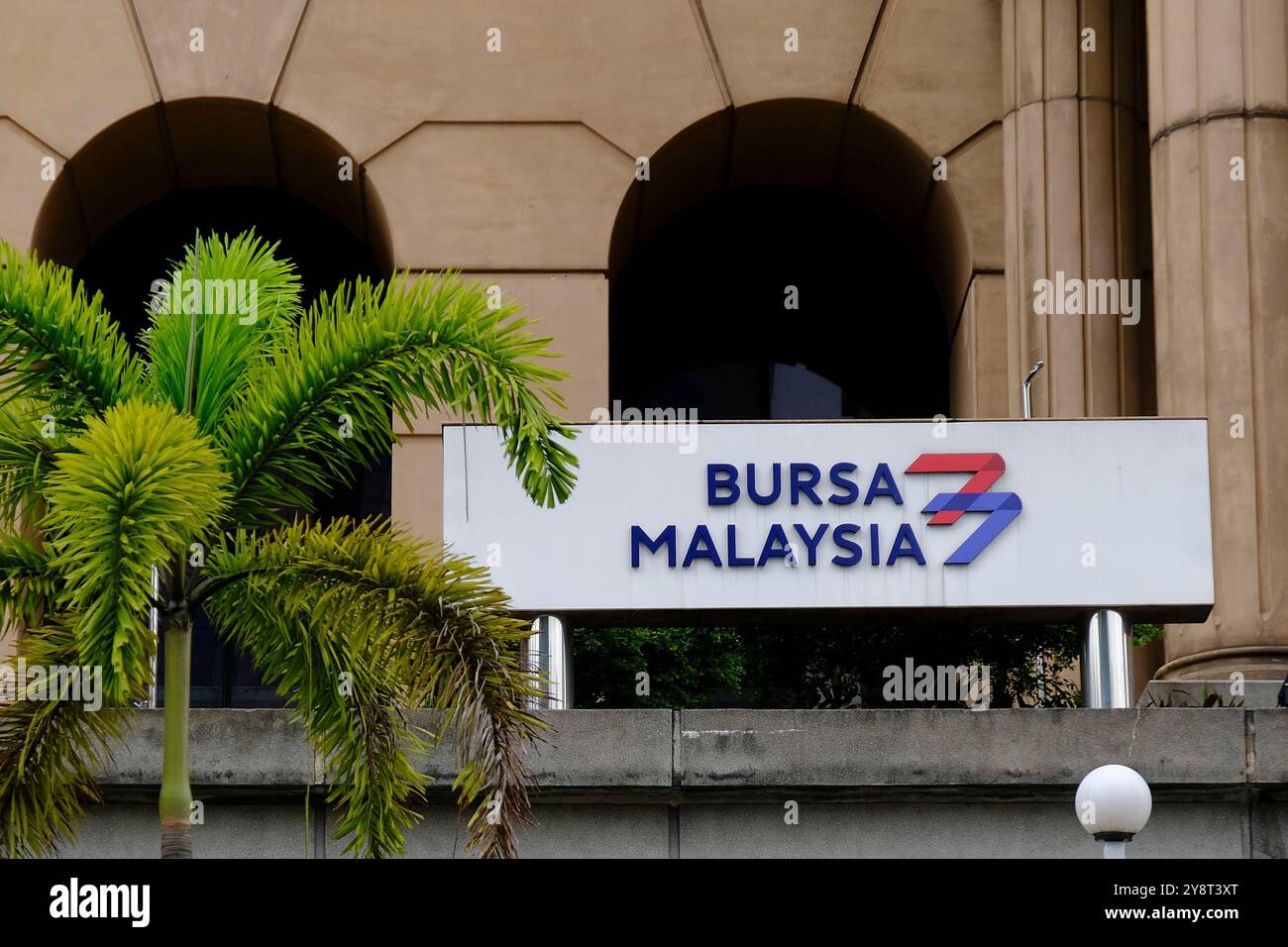 Logo and symbol of Bursa Malaysia seen in Kuala Lumpur. Brand and logo ...