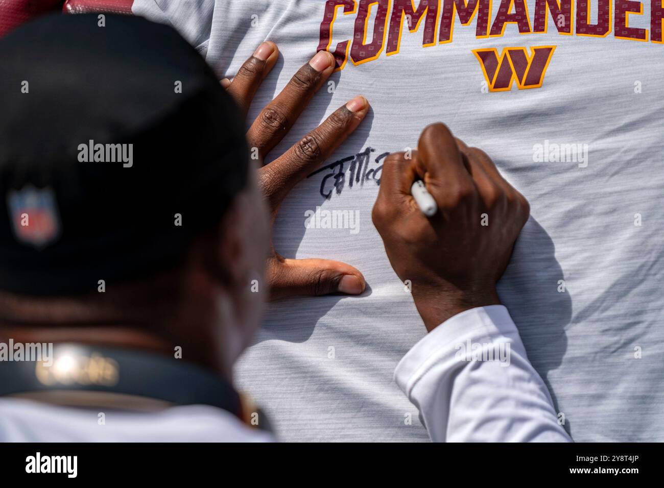 Landover, United States. 06th Oct, 2024. Washington Commanders wide ...