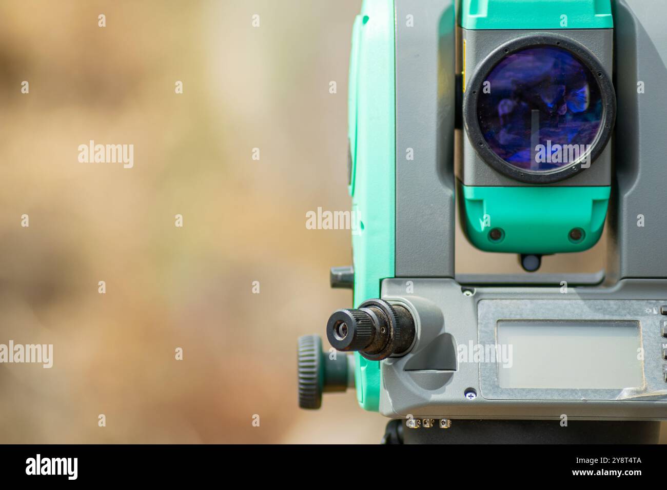 partial view of a Total station, Survey Instrument geodetic device ...