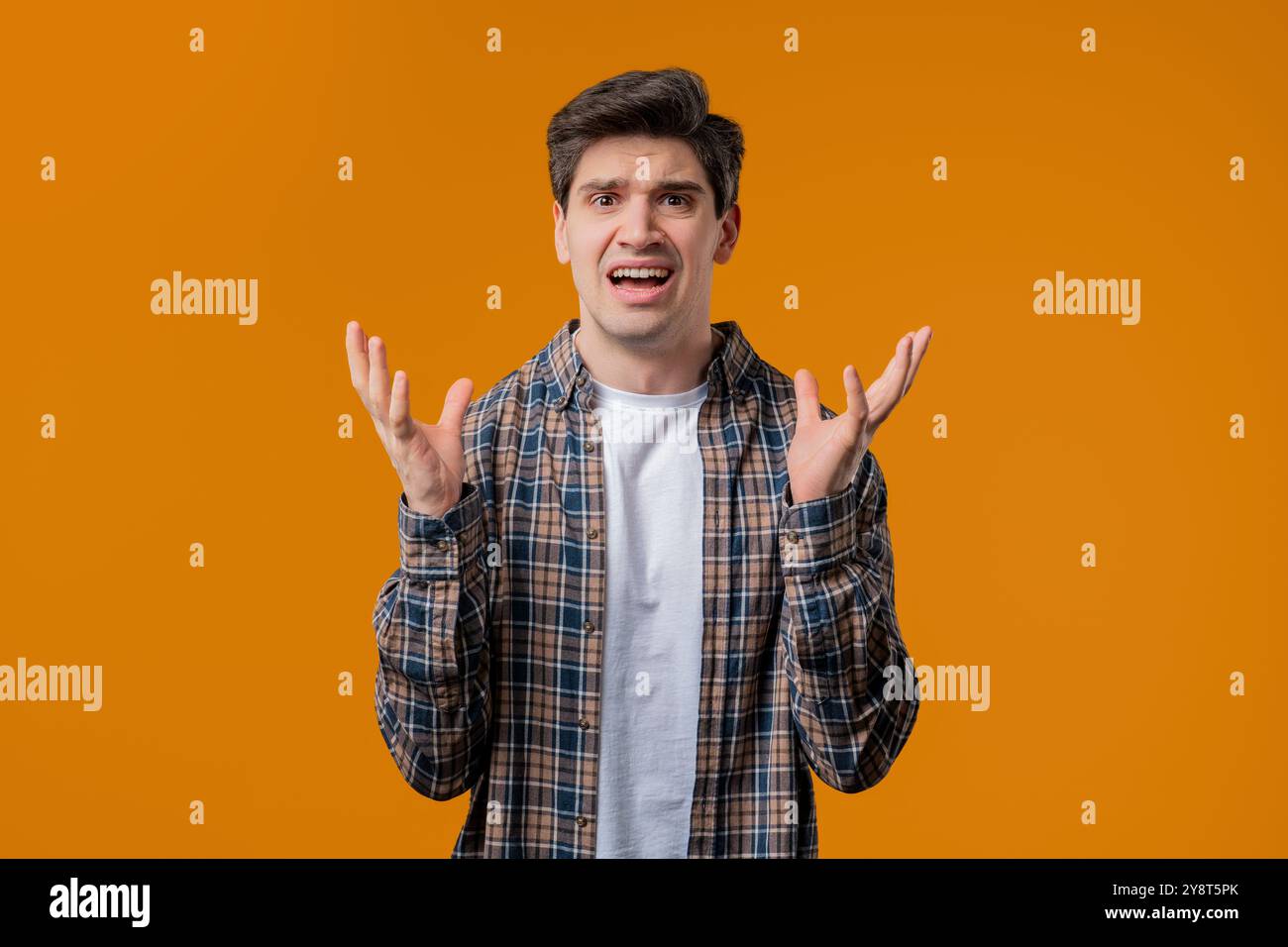 Angry man Asking What Are You Crazy, Mad. Quarreling, Showing Question ...