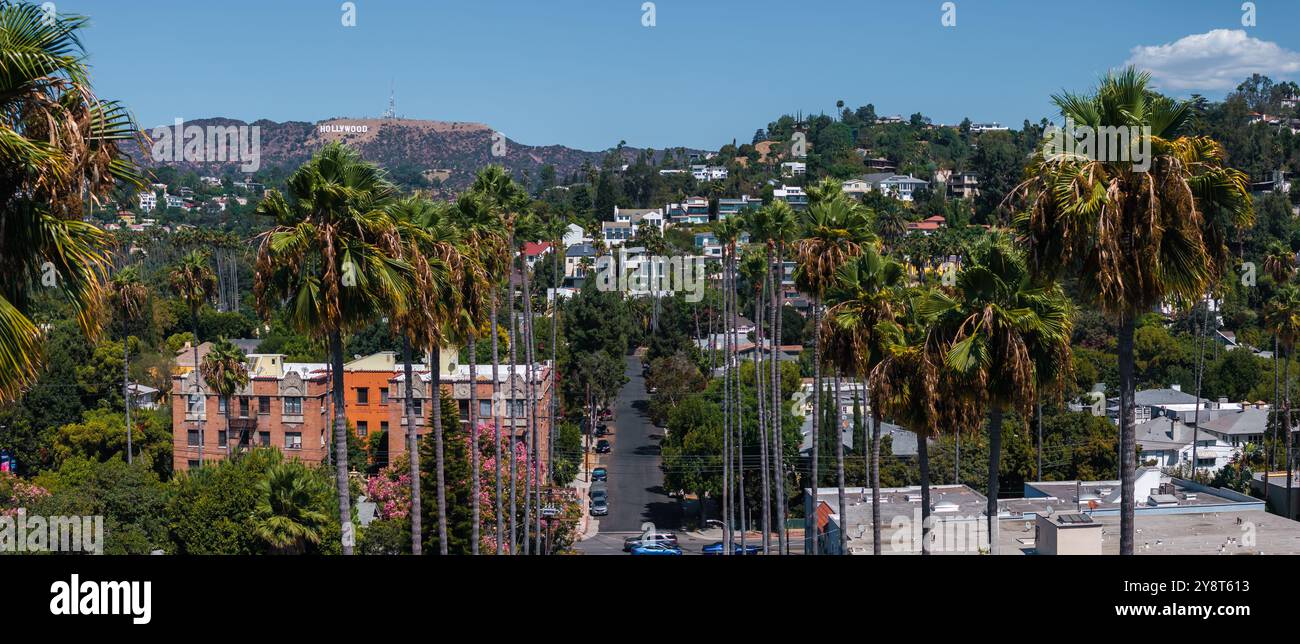 Scenic View of Hollywood District with Iconic Hollywood Sign Stock ...