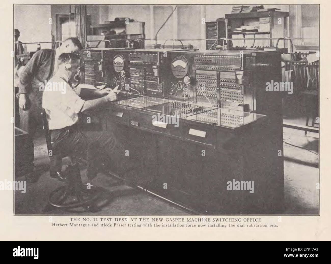 "The no.12 test desk at the new Gaspee Machine switching office" 1922 ...